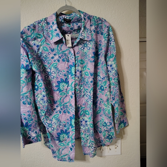 Talbots | Tops | Talbots Plus Size Extra Large Long Sleeve Button Down ...